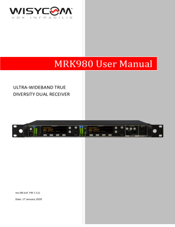 Wisycom MRK980 User Manual | Manualzz