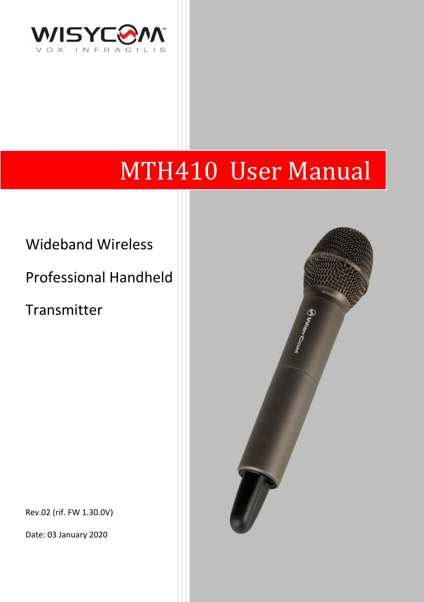 Wisycom MTH410 User Manual | Manualzz