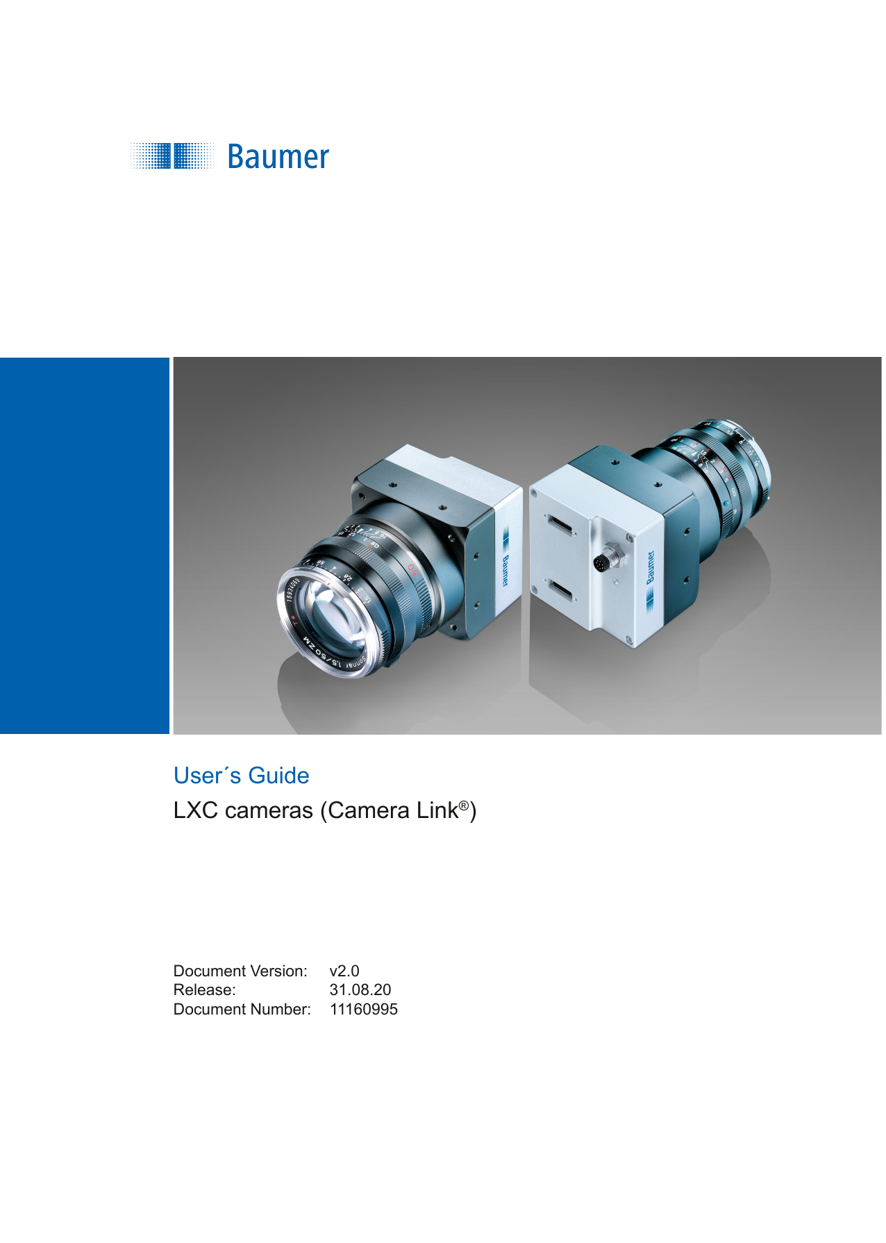 Baumer LXC-500M Industrial camera Operating manual | Manualzz