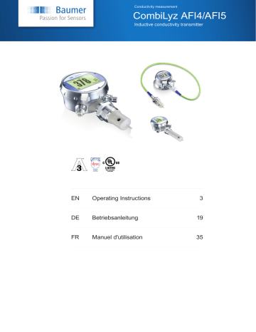 Baumer AFI4 Conductivity measurement Bedienungsanleitung | Manualzz