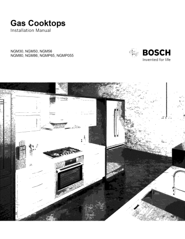 Bosch NGMP055UC/01 Cooktop installation Guide | Manualzz