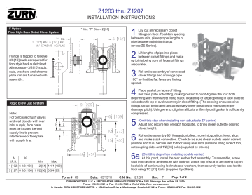 Zurn Z1203-NR4 4 in. Right Hand Single Horizontal Carrier Installation ...