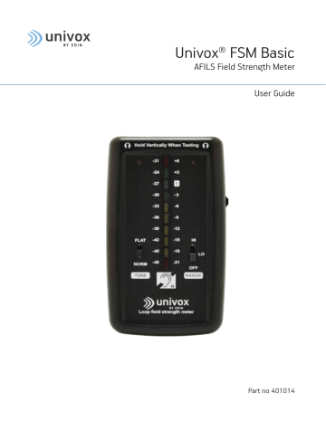 Univox FSM Basic Measurement control User Guide | Manualzz