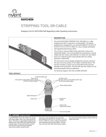 Raychem Stripping-Tool-SR-Cable Installation Manual | Manualzz
