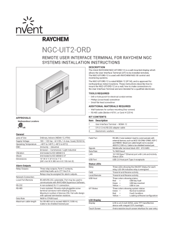 Raychem NGC-UIT2-ORD Installation Manual | Manualzz