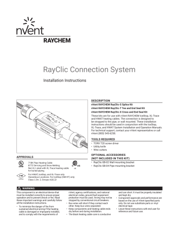 Raychem RayClic kits Installation and Operation Manual | Manualzz