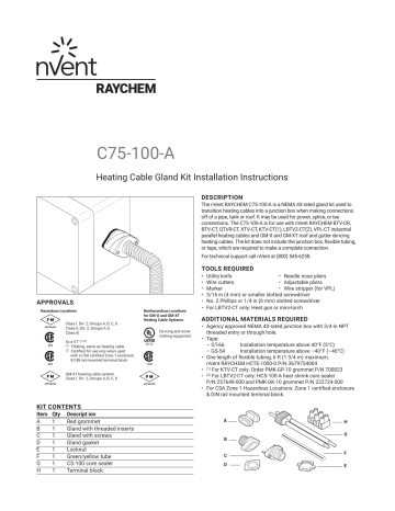 Raychem C75-100-A Installation Manual | Manualzz