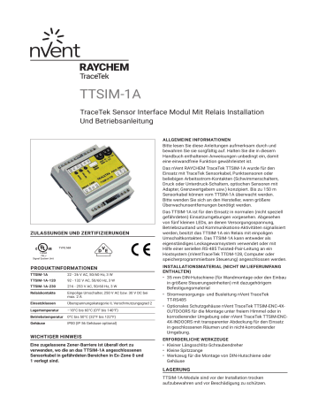 Raychem TTSIM-1A Installationsanleitung | Manualzz
