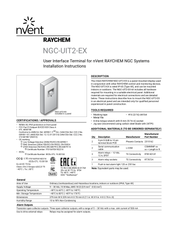 Raychem NGC-UIT2-EX Installation Manual | Manualzz