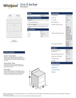 Whirlpool WGD4850HW - Manual, Owner's manual, Specification, User guide ...