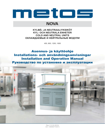 Metos Nova CIB 1200-750 LED Crushed Ice Basin Owner's Manual | Manualzz