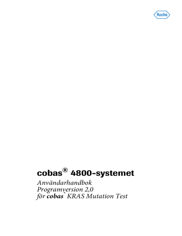 Roche cobas p 480 v2 Användarmanual | Manualzz