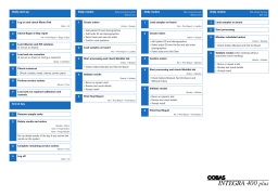Roche COBAS INTEGRA 400 plus - Reference guide, Operator's manual, User ...