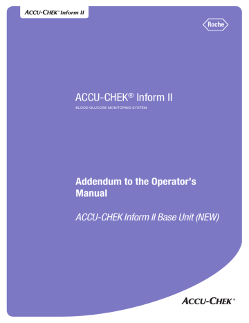 Roche Accu-Chek Inform II Operators Manual | Manualzz