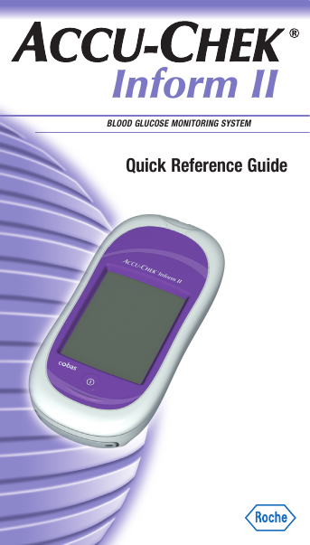 Roche Accu-Chek Inform II Short Guide | Manualzz