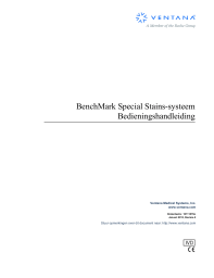Roche BenchMark Special Stains - Operator's manual