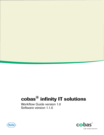Roche cobas infinity central lab Operators Manual | Manualzz