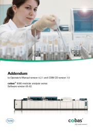 Roche cobas c 702 - Reference guide, Operator's manual, User manual