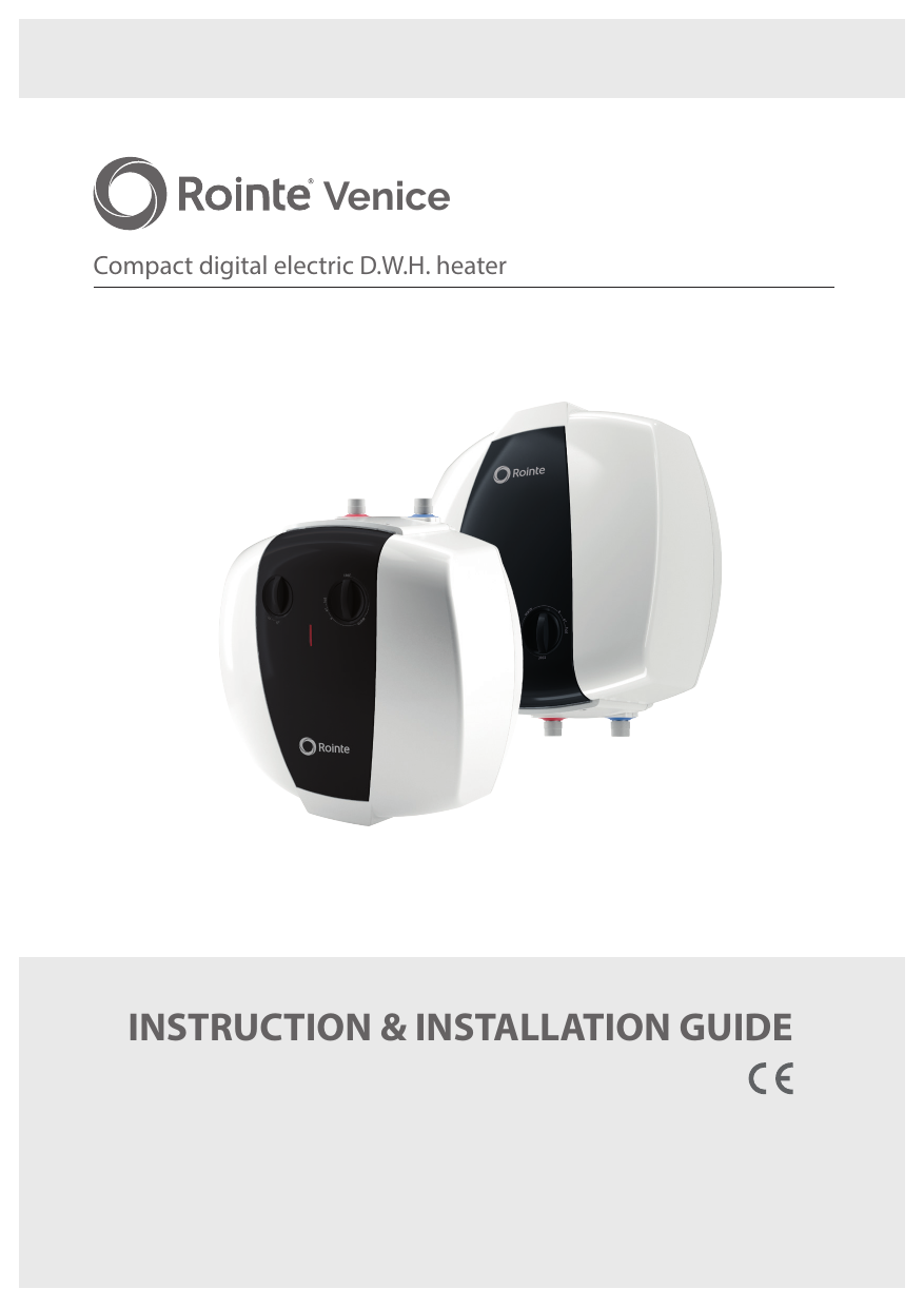 Rointe Venice compact water heater Owner's Manual | Manualzz