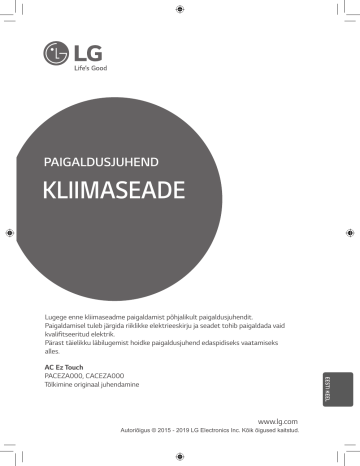 LG PACEZA000 paigaldusjuhend | Manualzz