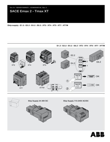 ABB SACE Emax 2, SACE Tmax XT User Manual | Manualzz