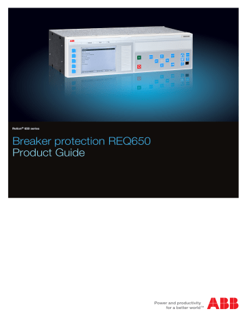 ABB Relion REQ650 Product Manual | Manualzz