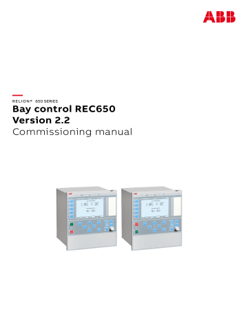 ABB RELION REC650 Commissioning Manual | Manualzz