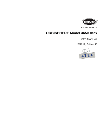 Hach ORBISPHERE 3650 Atex User Manual | Manualzz