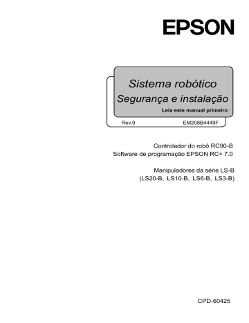Epson LS3-B SCARA Robot Guia de instalação | Manualzz