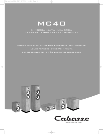 CABASSE MC40 Owner's Manual | Manualzz