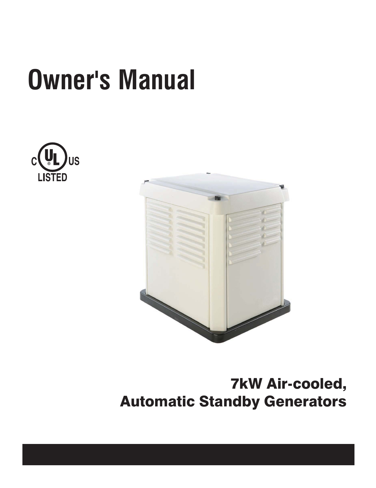 Generac 7 kW 0058370 Standby Generator Manual | Manualzz