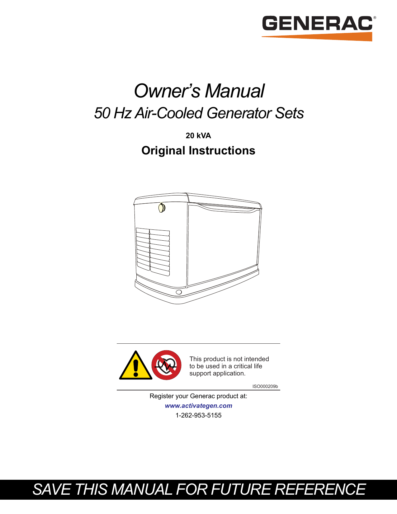 Generac 20 kVA G0071890 Standby Generator Manual | Manualzz