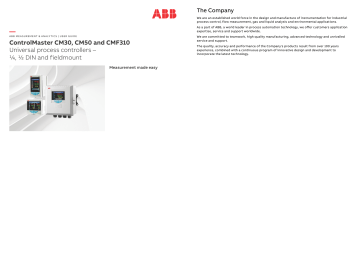 ABB ControlMaster CM30, ControlMaster CM50 User Manual | Manualzz