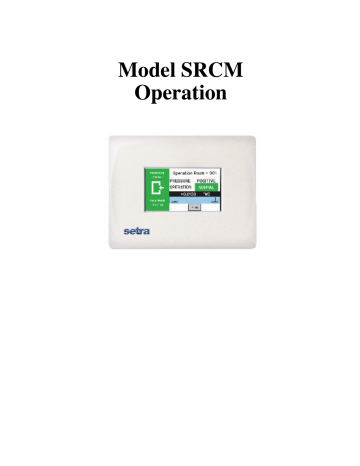 Setra Systems SRCM Operating Instructions | Manualzz