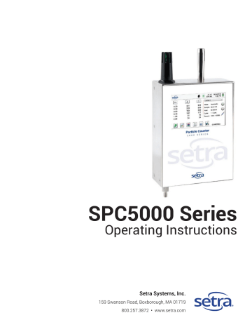 Setra Systems Remote Airborne Particle Counter - 5000 Series Operating ...