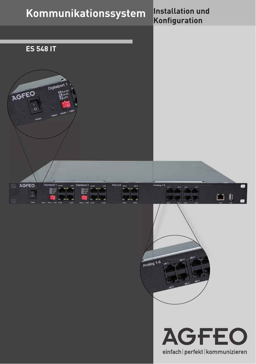 AGFEO ES 548 IT Installationsanleitung | Manualzz