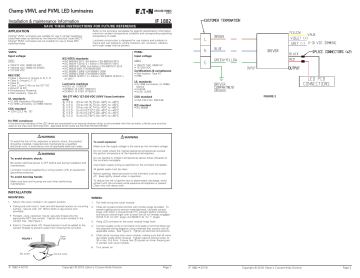 Eaton Crouse-Hinds Champ VMVL Series Installation & Maintenance ...
