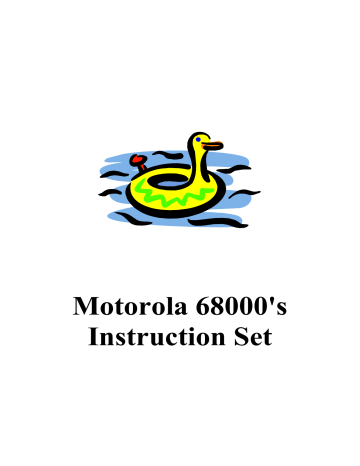Motorola 68000 Instruction Set | Manualzz