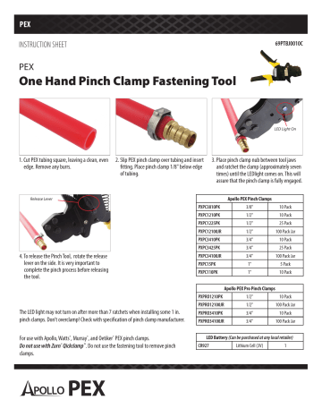 Apollo PEX Instruction Sheet | Manualzz