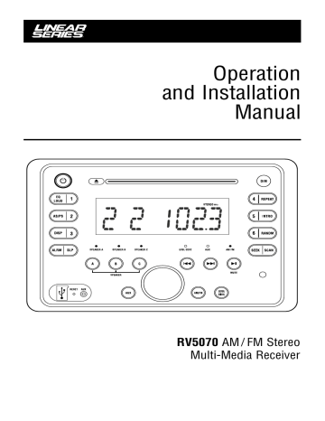 Linear Series RV5070 Installation Manual | Manualzz