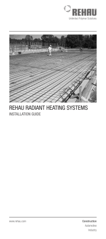 Rehau Radiant Heating Systems Installation Guide | Manualzz
