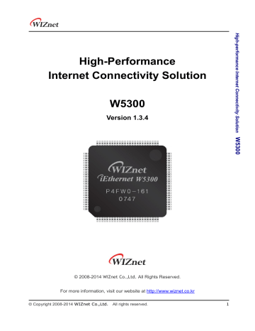 Wiznet W5300 iEthernet Datasheet | Manualzz