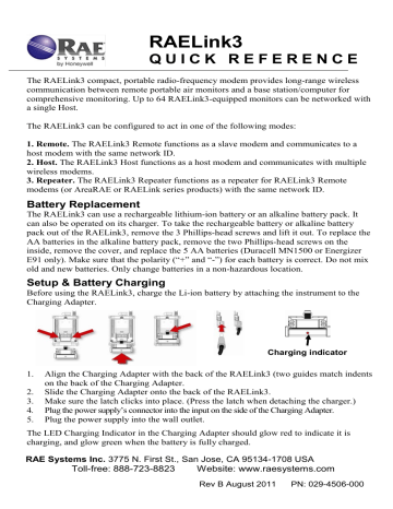 Rae RAELink3 Quick Reference | Manualzz