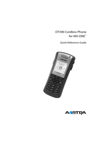 Aastra DT390 Quick Reference Manual | Manualzz