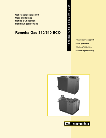 REMEHA Gas 310 ECO, Gas 610 ECO Bedienungsanleitung | Manualzz