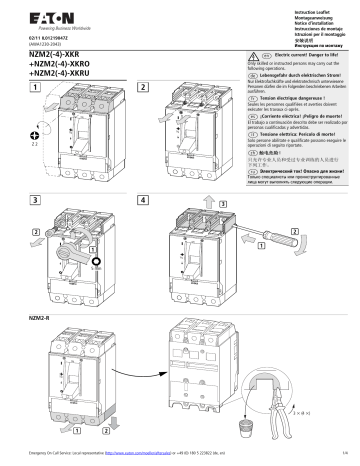 Eaton NZM2-XKR Instruction Leaflet | Manualzz