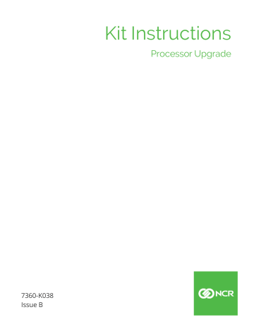 NCR 7360-K038 Kit Instructions | Manualzz