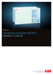 ABB RELION REL670 - Product Manual, Operator's manual, Installation manual