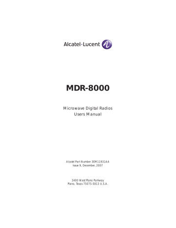 Alcatel-Lucent MDR-8000 User Manual | Manualzz
