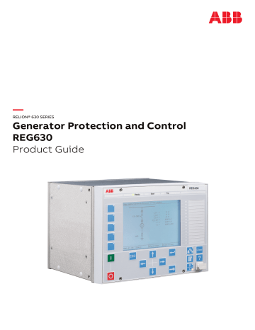 ABB REG630, Relion 630 Series Product Manual | Manualzz